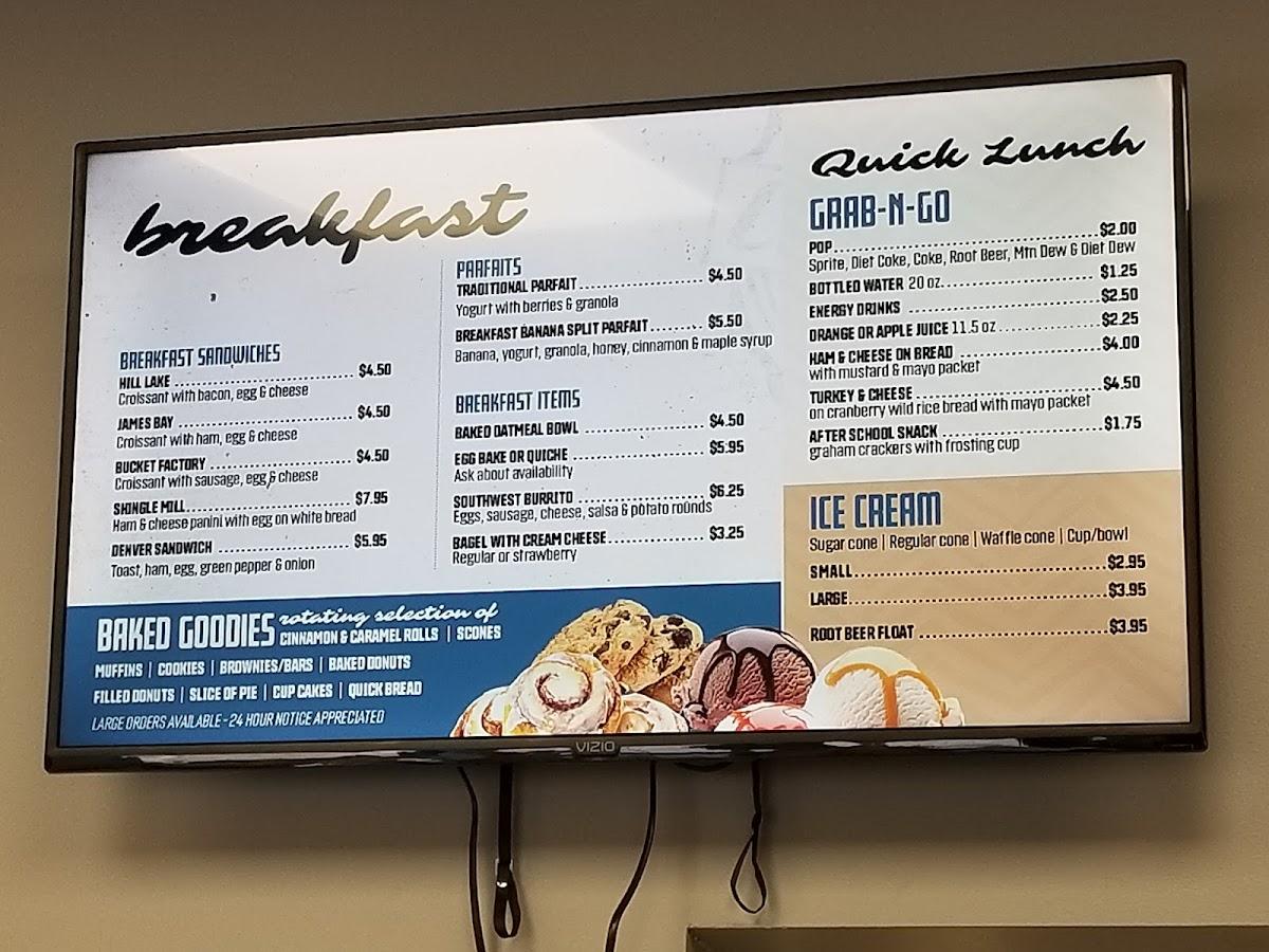 Menu at Cozy Cove Coffee Co., Hill City