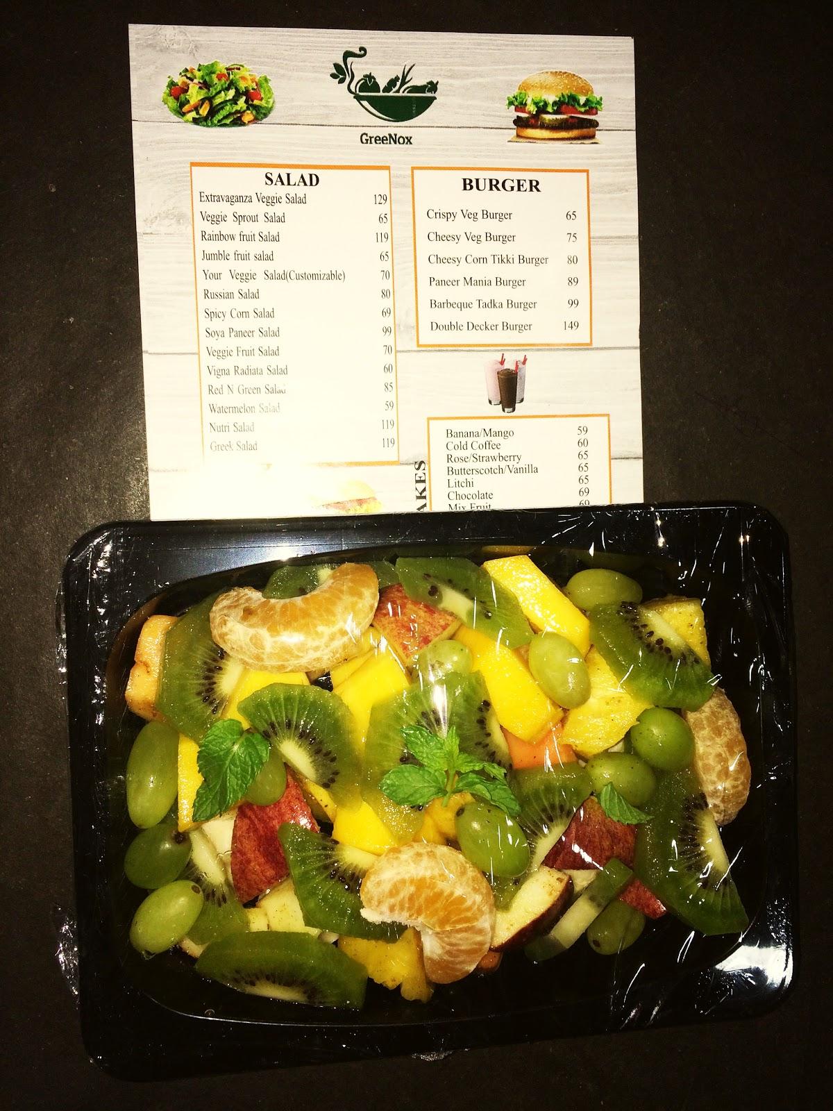 Menu at GreeNox, Noida, A-41 Corenthum Tower Noida