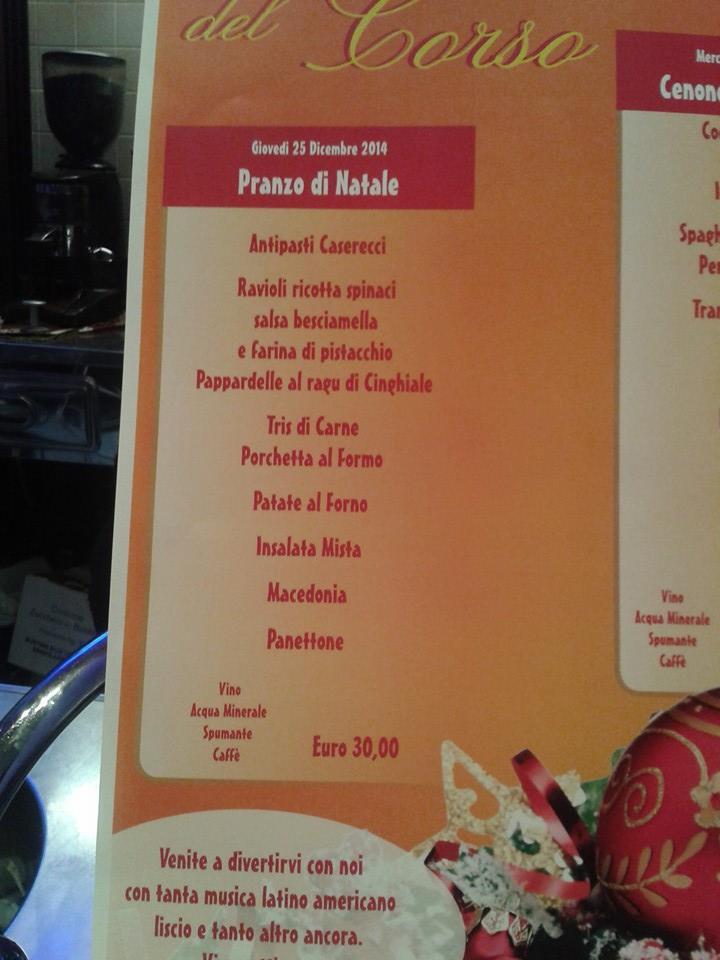 Menu at Ristorante Pizzeria del Corso di Francesca Pantaleone ...