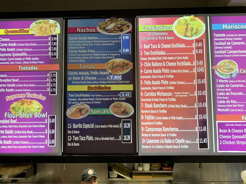 Menu at Señor Pancho Mexican Grill pub & bar, Oceanside