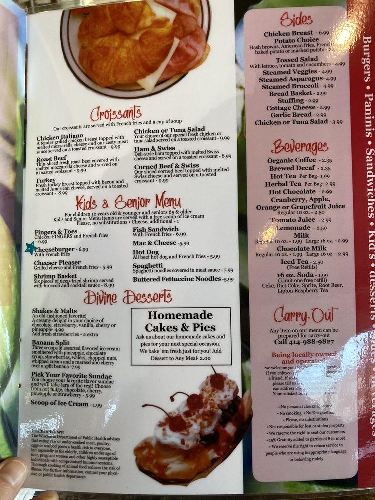 Menu at 84th Classic Cafe, West Allis