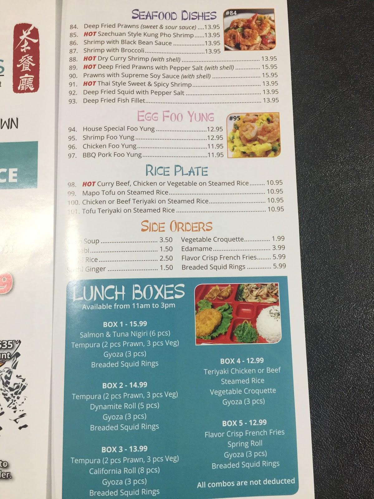 Menu at O'Delights restaurant, Osoyoos