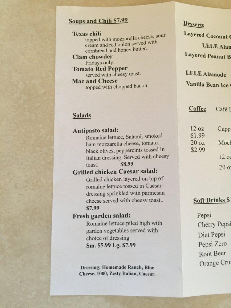 Menu at Big Belly Nelly's Pub And Grub, Kingman