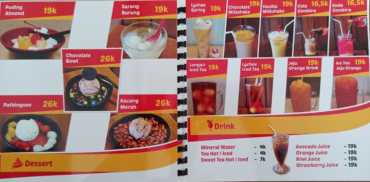 Carta del restaurante Charada Summarecon, Bandung