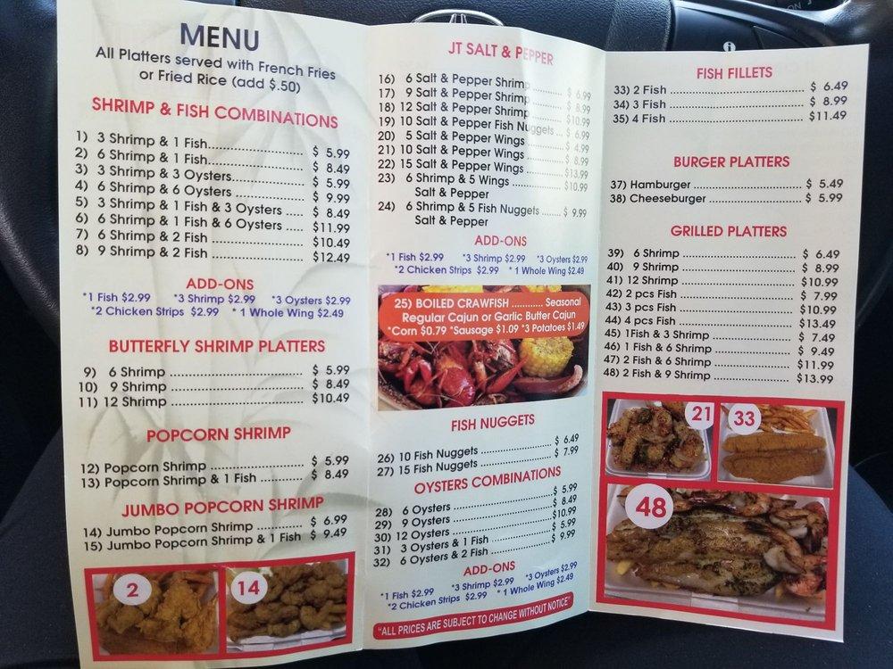 Menu at JT Cajun Seafood & Wings restaurant, Garland