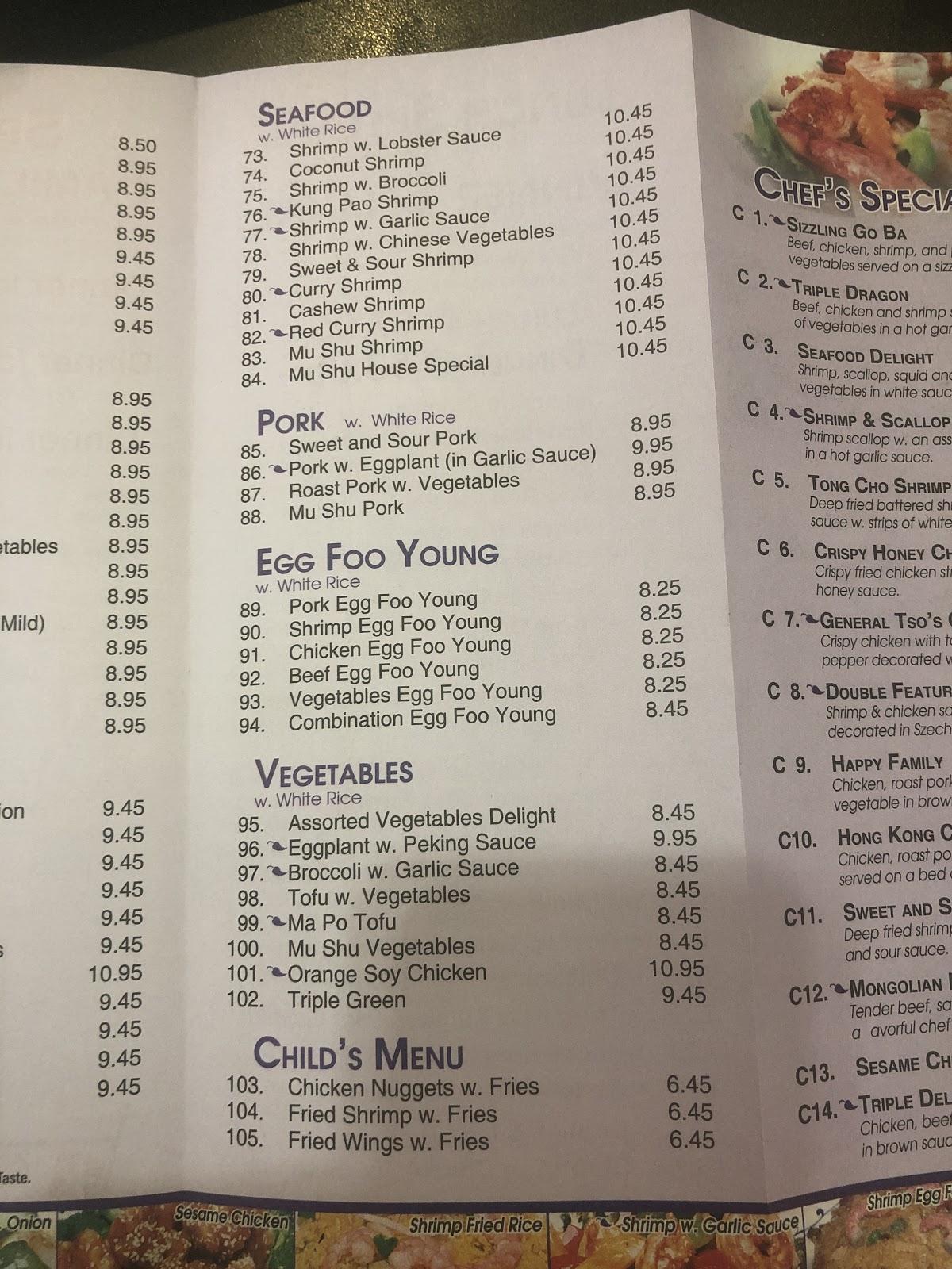 Menu at China Palace Restaurant, New Orleans, Hickory Ave # D