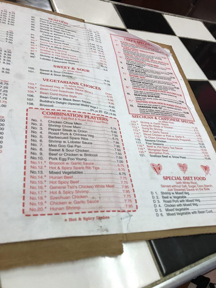 Menu at Chef King restaurant, Atlantic City, Arctic Ave