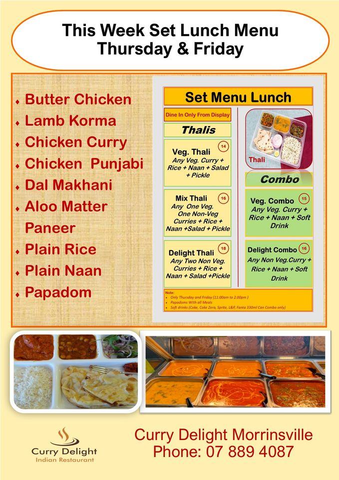 Menu at Curry Delight Indian Restaurant, Morrinsville