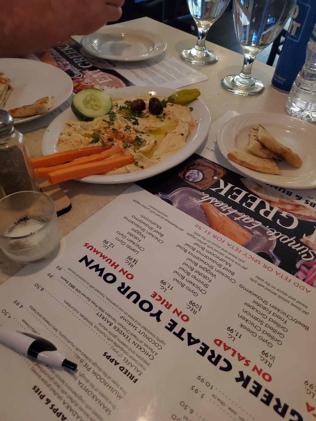 Menu at Eat Greek cafe, Lewis Center, Cameron Ave