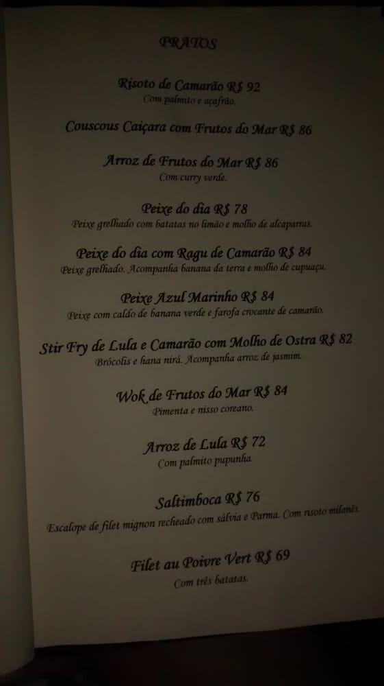 Menu em Gulero restaurante, São Sebastião, Av. Mãe Bernarda