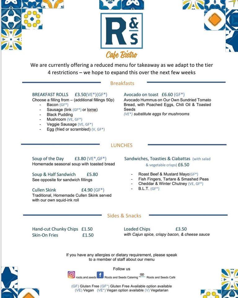 Menu at R&S Cafe Bistro, Kirkcaldy