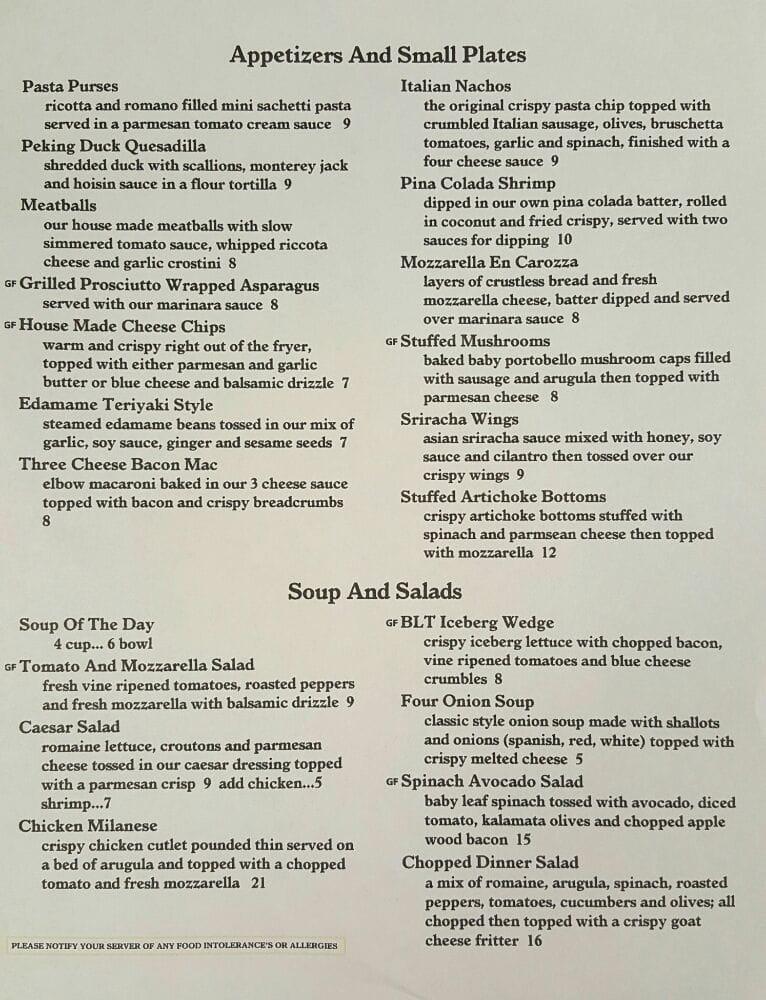 Menu at The Station Kitchen and Bar, Congers