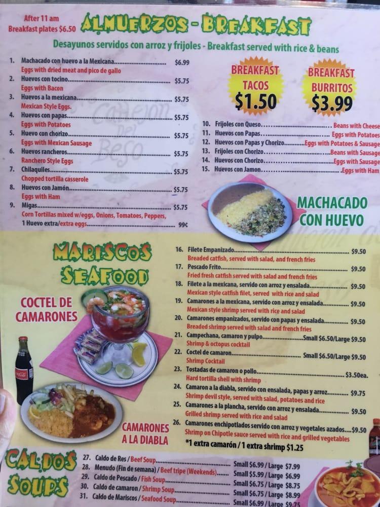 Menu at Magdaleno's Restaurant, Irving