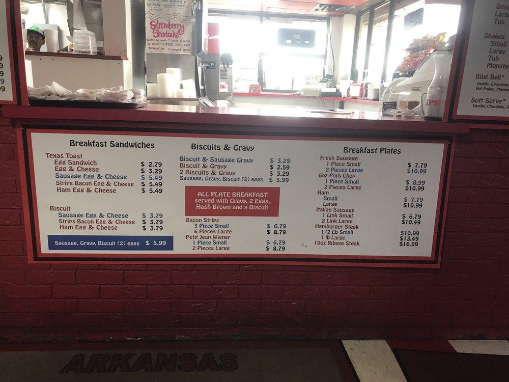Menu at Morrilton Drive Inn Restaurant, Morrilton, N Oak St