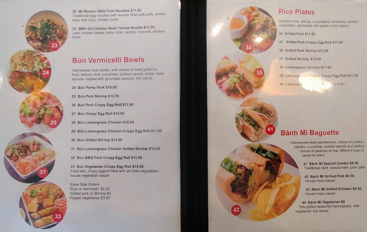 Menu at Pho Spot restaurant, San Jose, Blossom Hill Rd