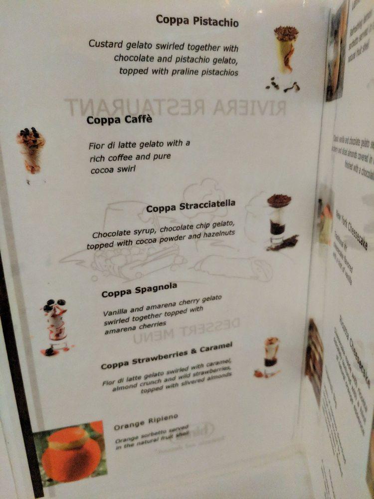 Menu at Riviera Ristorante restaurant, New York City, Utopia Pkwy