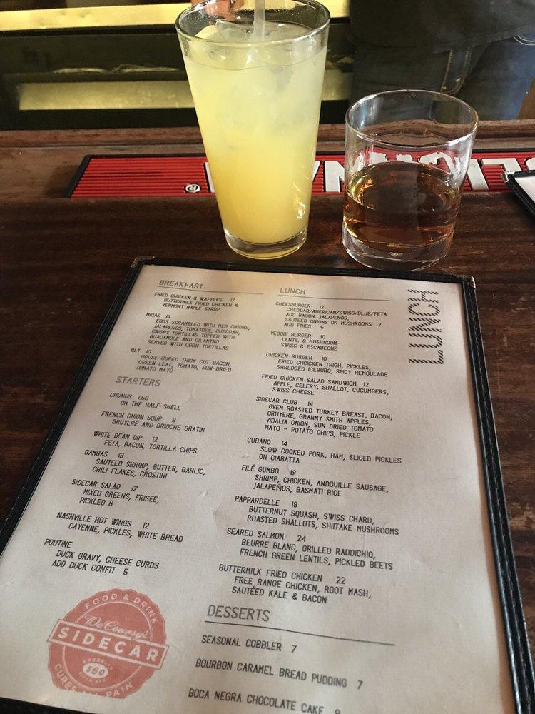 Menu at Sidecar pub & bar, New York City, 560 5th Ave