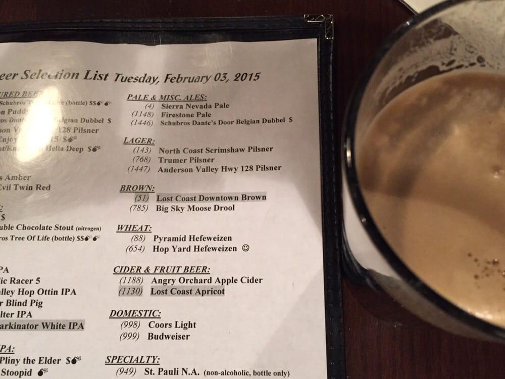 Menu at The Hop Yard American Alehouse & Grill pub & bar, San Ramon