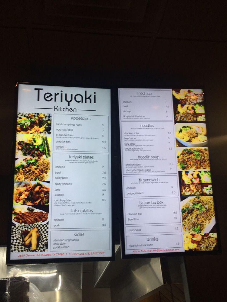 Menu at Teriyaki Kitchen restaurant, Houston