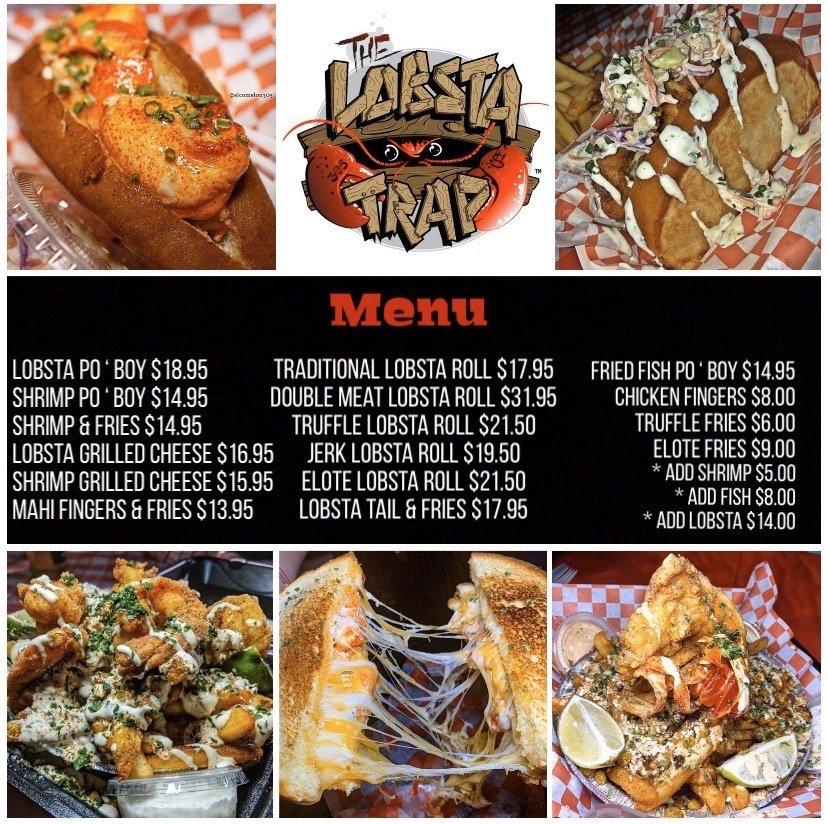 Menu at The Lobsta Trap restaurant, Miami