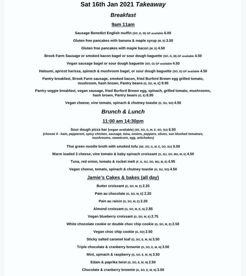 Menu at The Plumstead Pantry SE18 pub & bar, London