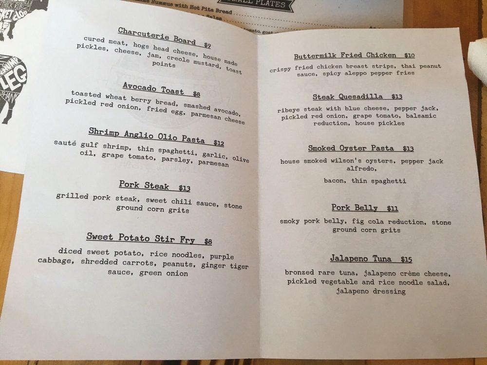 Menu at 531 Liberty Cafe, Houma