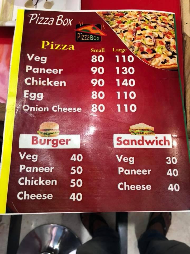 Menu at The Pizza Box, Amroha