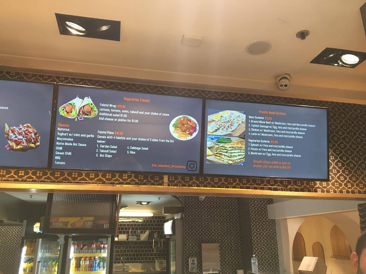 Menu at Eat Istanbul restaurant, Ultimo, Broadway Shopping Centre