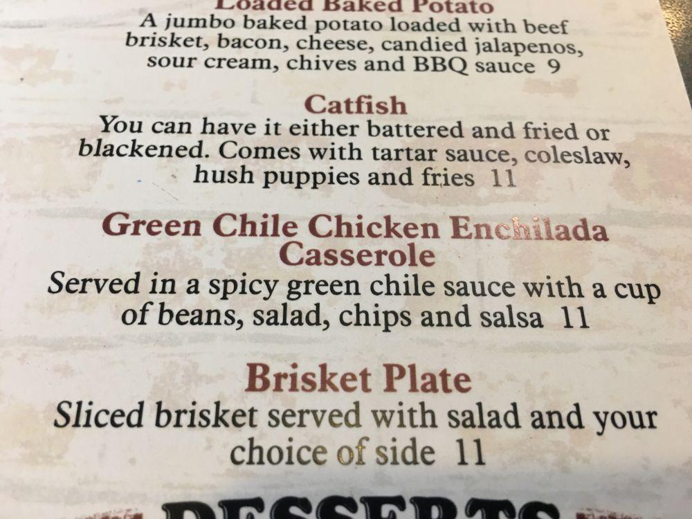 Menu at oso grill pub & bar, Capitan