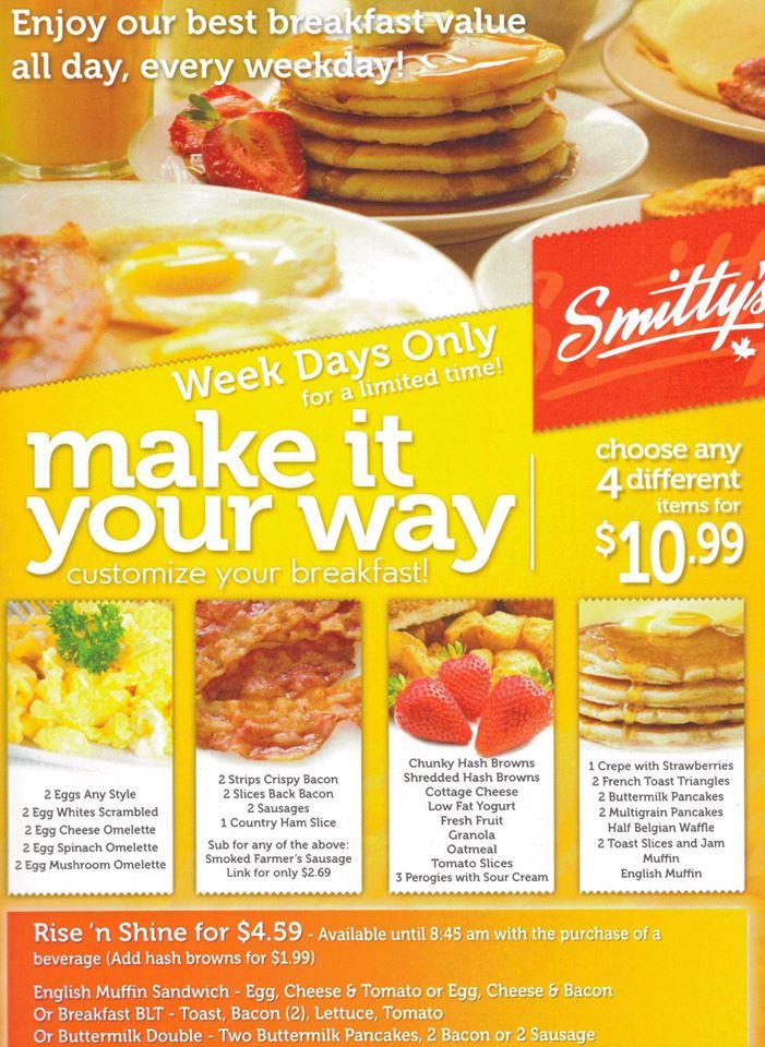 Menu at Smitty's Family Restaurant & Lounge, Cranbrook