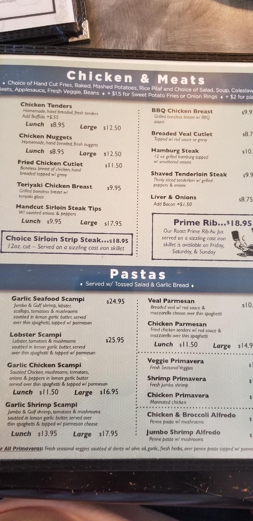 Menu at Chick-A-Dee of Lewiston restaurant, Lewiston
