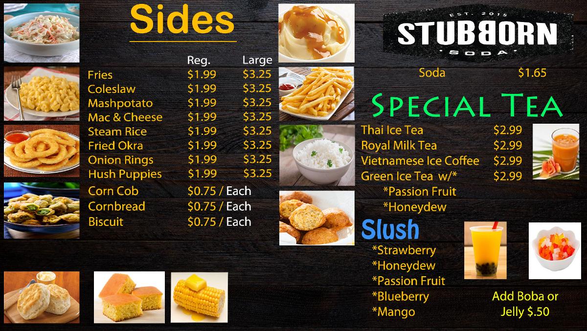 Menu at The Chicken Shop restaurant, Santee