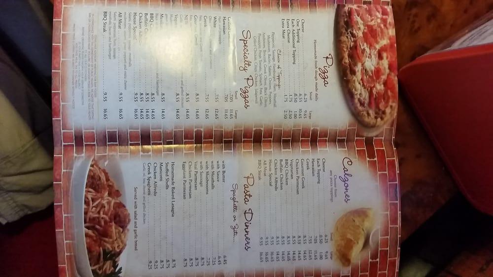 Menu at Yianni's House of Pizza pizzeria, Paris