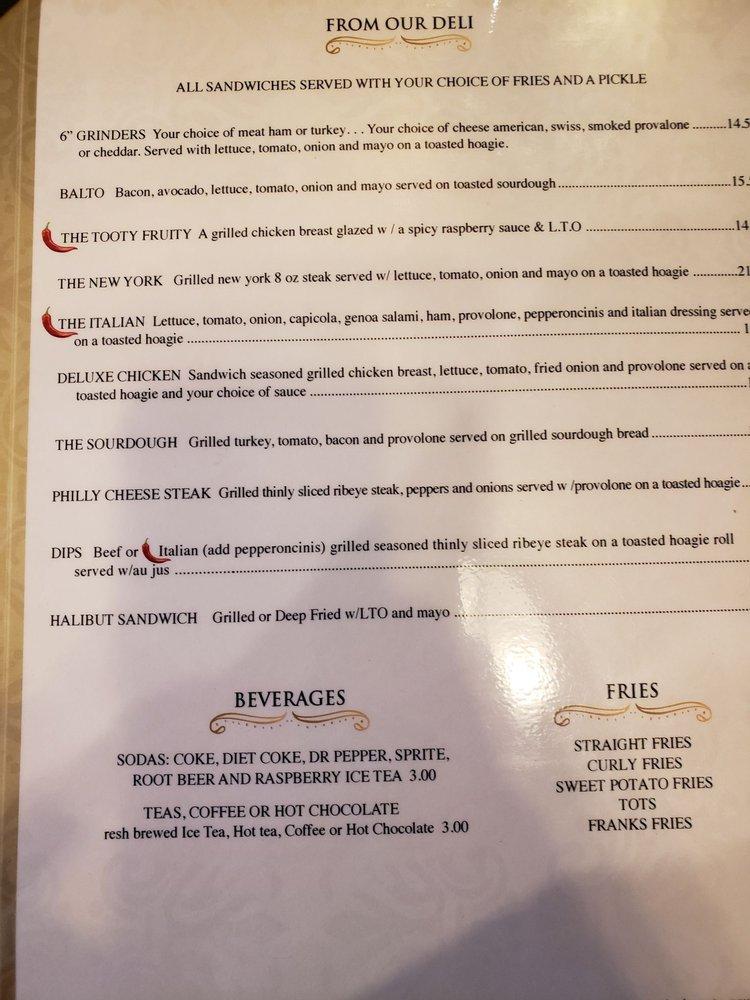 Menu at The Wheelhouse pub & bar, Valdez