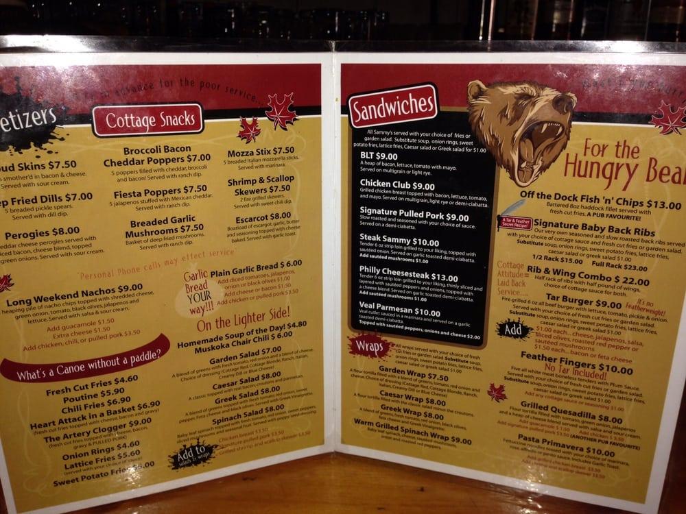 Menu at Tar'd & Feather'd pub & bar, Beaverton