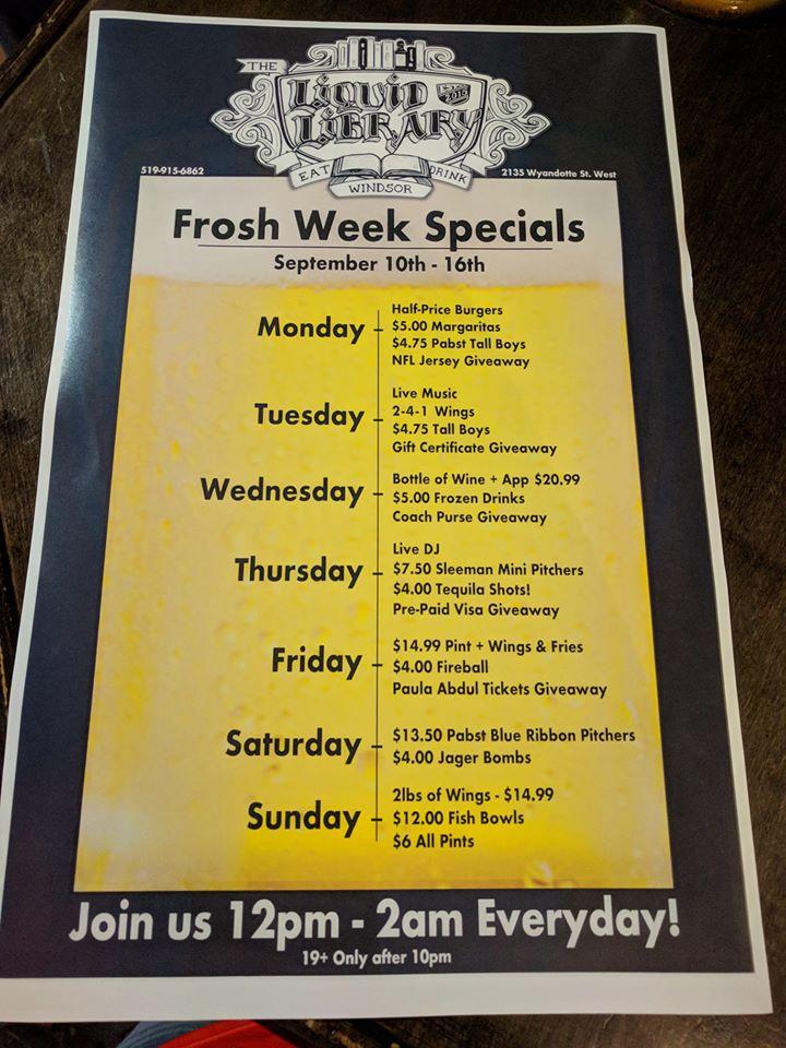 Menu at The Liquid Library pub & bar, Windsor