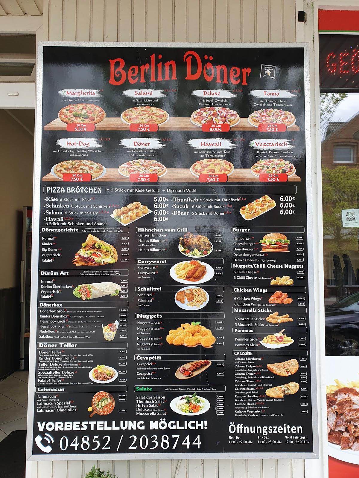Speisekarte von Berlin Döner restaurant, Brunsbüttel