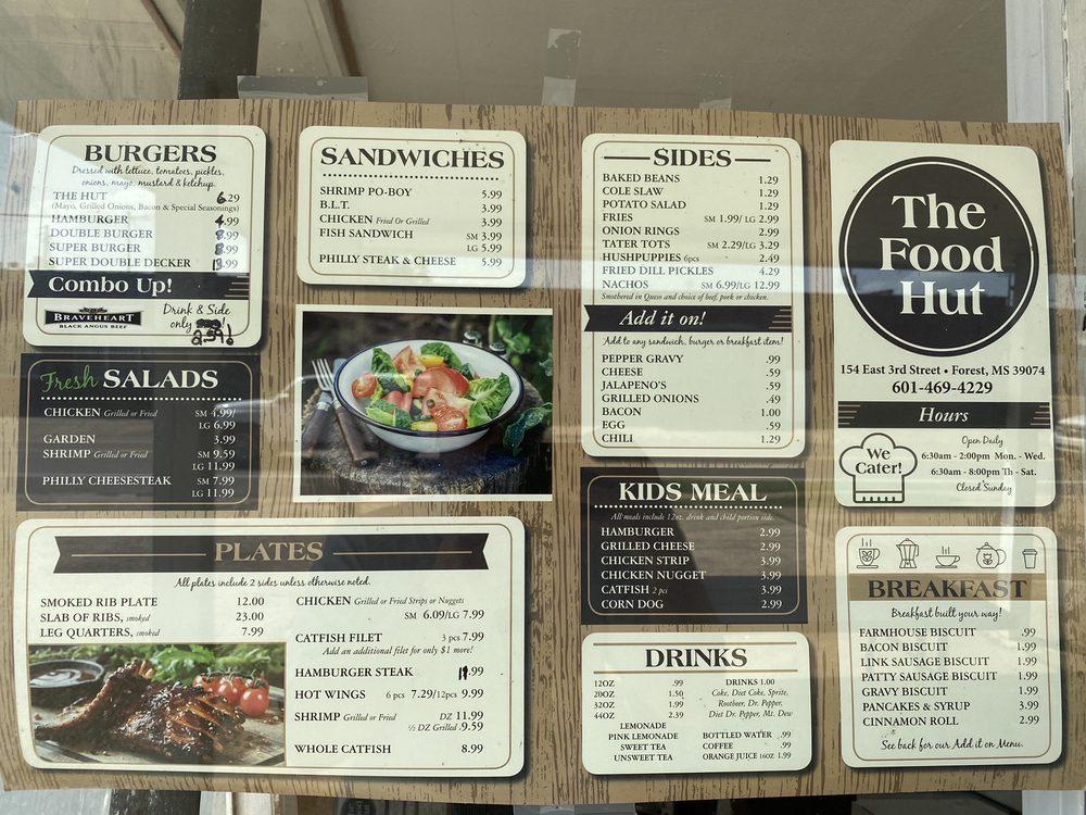 Menu at The Food Hut restaurant, Forest