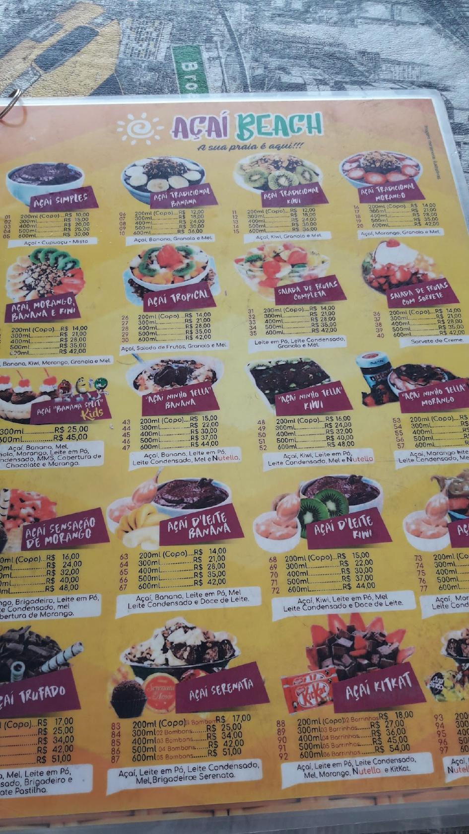 Menu em Complexo de Lazer Tôa Tôa restaurante, Porto Seguro, Av Beira Mar