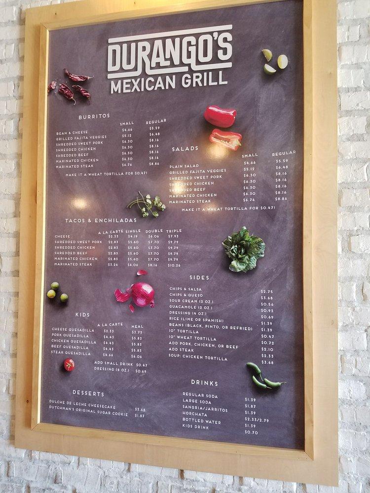Carta del restaurante Durango’s Mexican Grill, Saint George