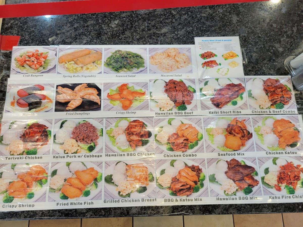 Menu at Kahu Hawaiian BBQ, Phoenix