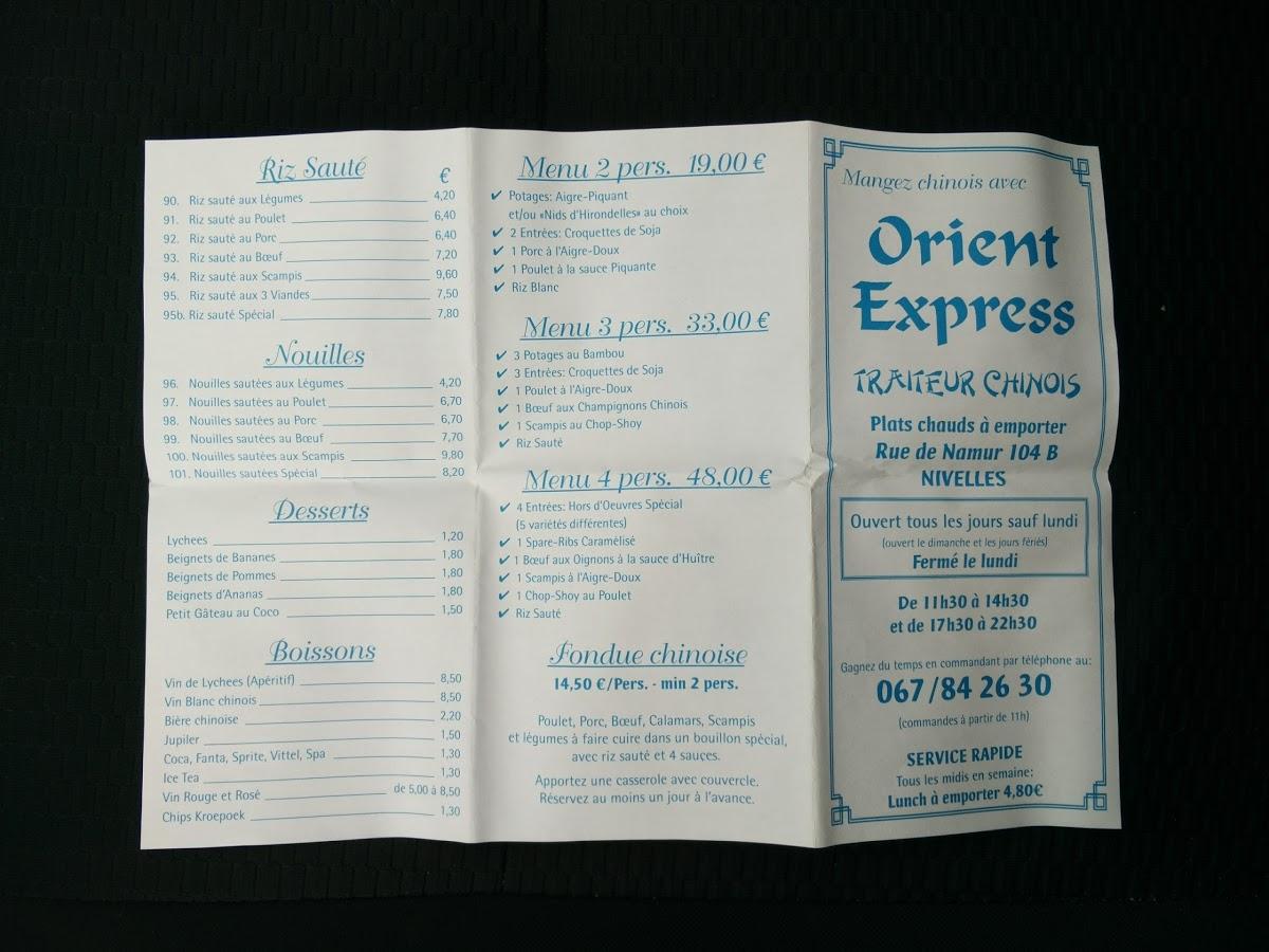 Menu au Orient Express, Nivelles