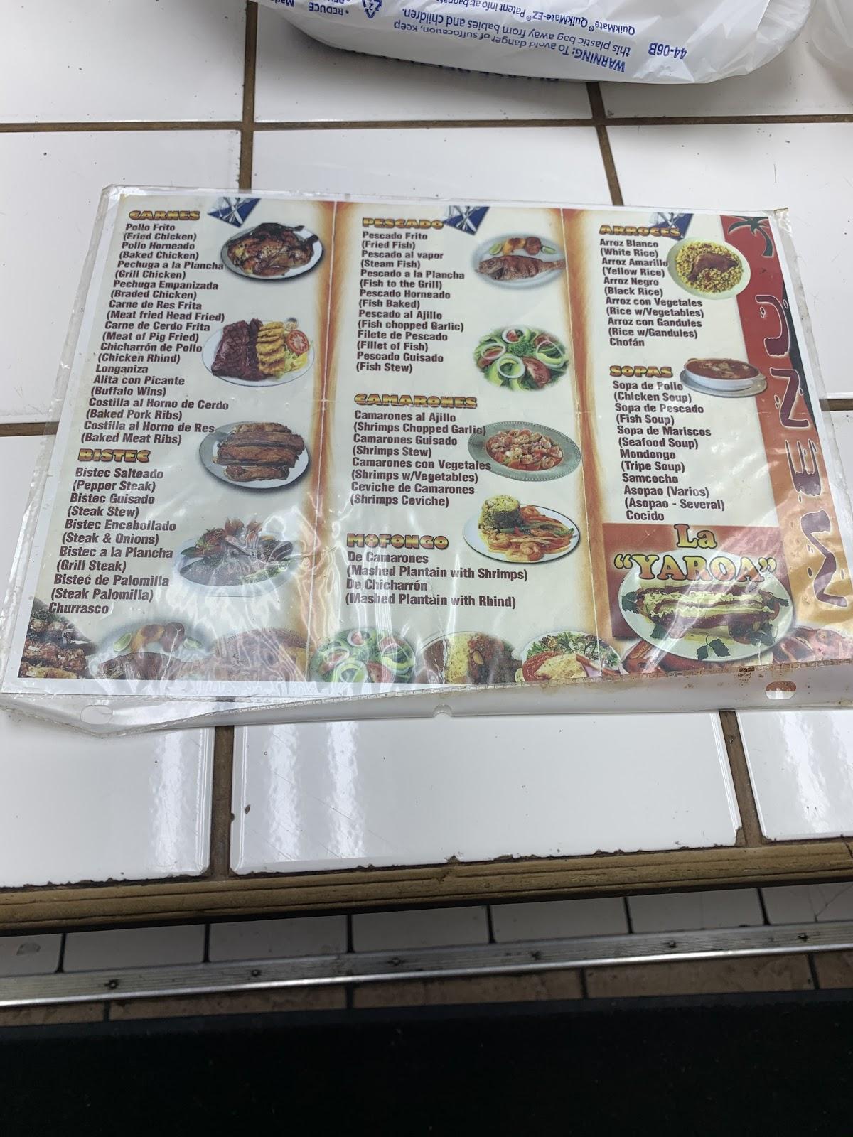 Menu at Ventura restaurant, Union City