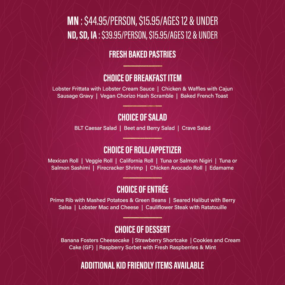 Menu at CRAVE American Kitchen & Sushi Bar (LaSalle Plaza - Minneapolis ...
