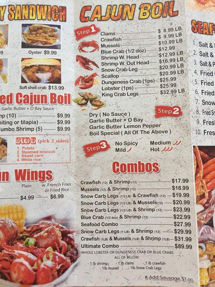 Menu at Ocean Blue Seafood Restaurant, Norfolk
