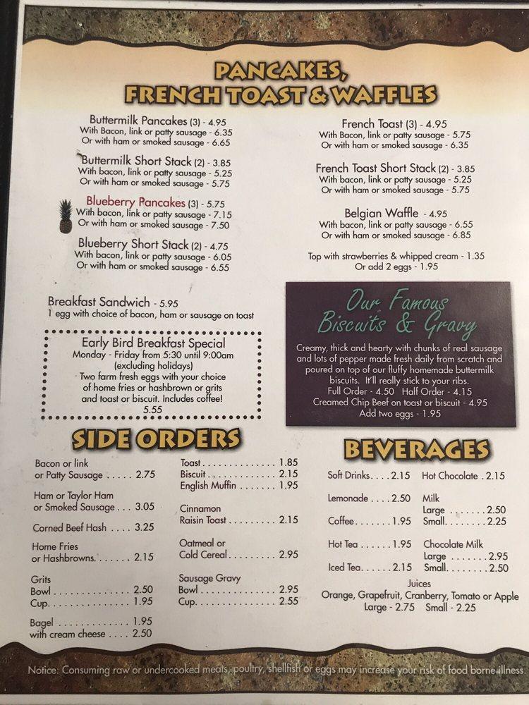 Menu at That Little Restaurant, Melbourne