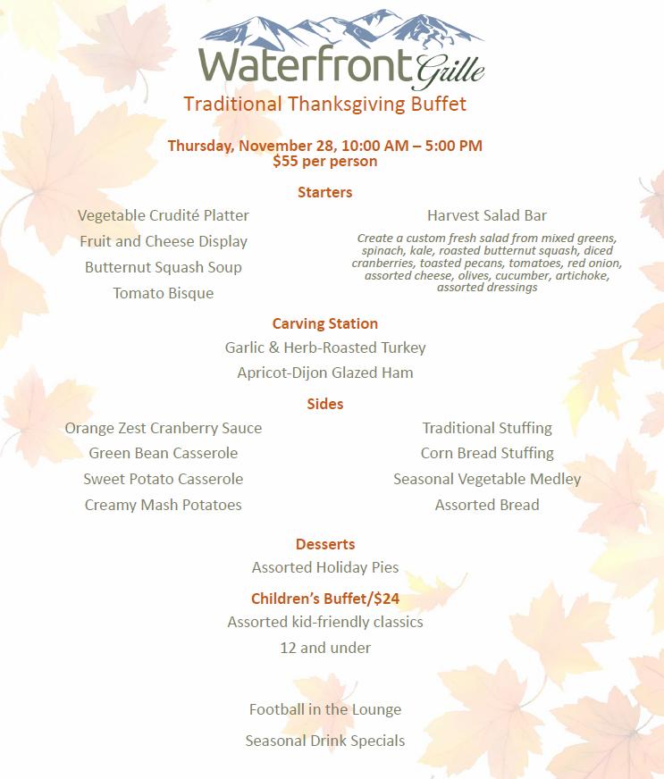 Menu at Estes Park Resort restaurant, Estes Park