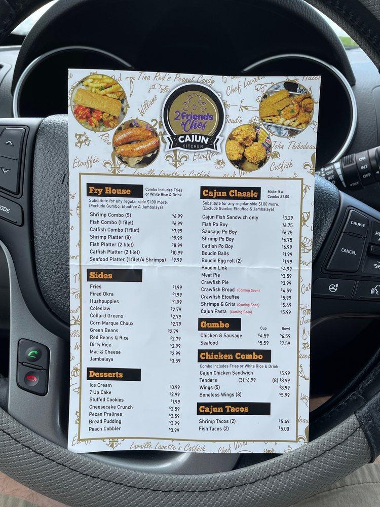 Menu at 2 Friends And A Chef restaurant, Port Arthur