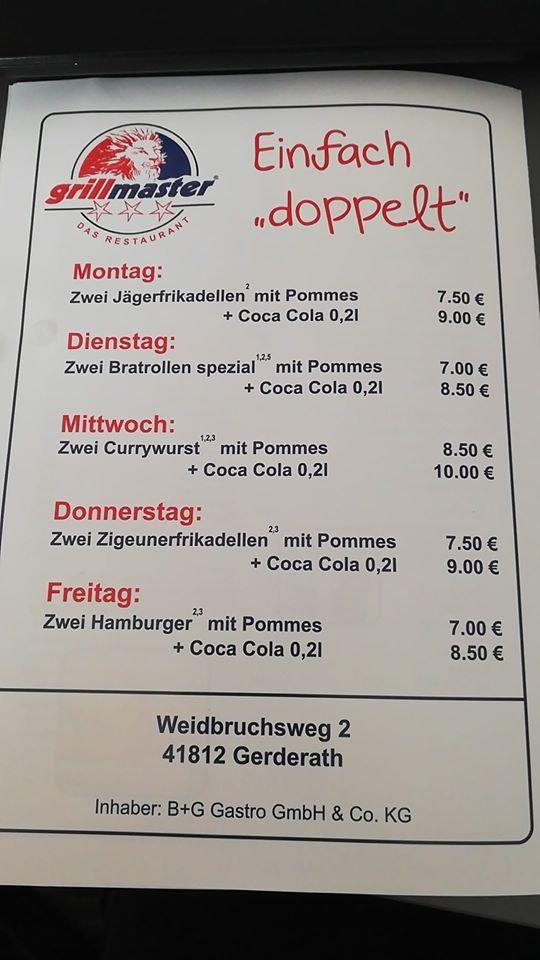 Menu at Grill Master Gerderath BBQ, Erkelenz