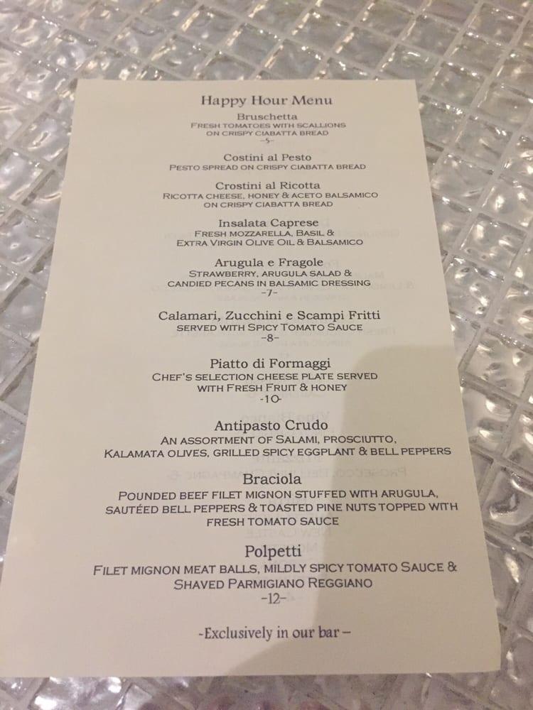 Menu at Il Cielo restaurant, Beverly Hills
